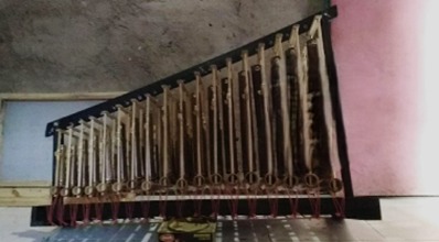 Angklung Toel 18 Nada Bambu Hitam (3 Tabung) + Stand: Harmoni ...